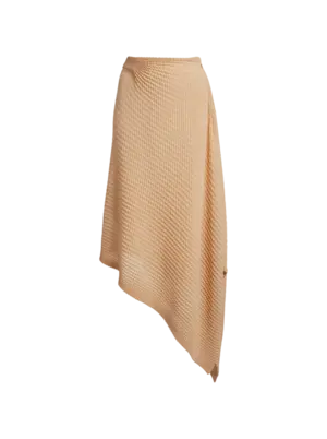 Victoria Beckham Draped Midi Skirt - Beige