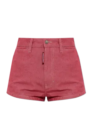 Dsquared2 Fitted Denim Shorts - Red
