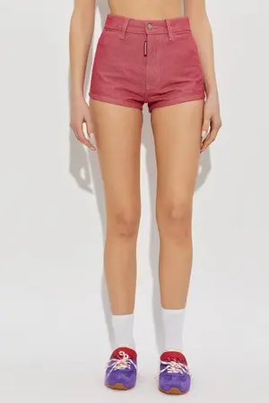 Dsquared2 Fitted Denim Shorts - Red