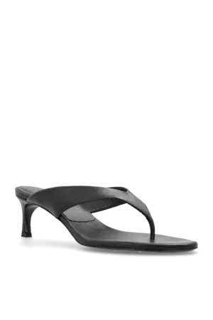 ROTATE BY BIRGER CHRISTENSEN Leather Heeled Mules - Black