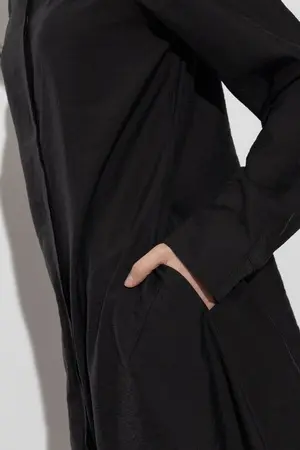 TOTEME Silk Maxi Shirt Dress - Black