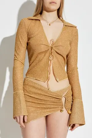 Oseree Lurex Thread Top