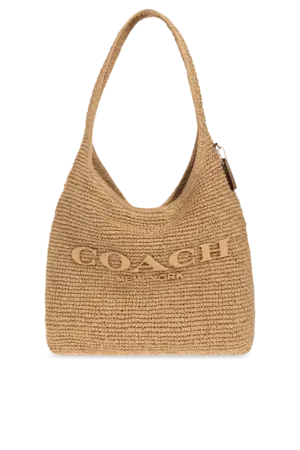 COACH Woven Shoulder Bag - Beige