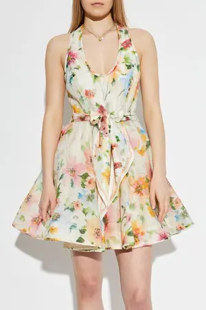 Zimmermann Floral-print Fit & Flare Mini Dress - Multicolour