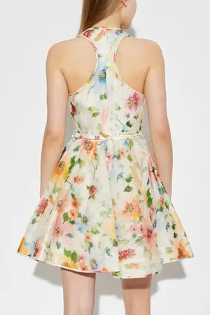 Zimmermann Floral-print Fit & Flare Mini Dress - Multicolour
