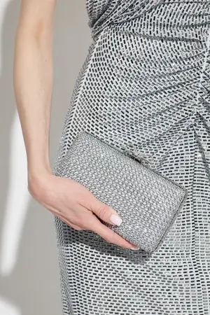 SELF-PORTRAIT Crystal Clutch - Light Blue