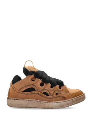 LANVIN Curb’ Leather Sneakers - Brown