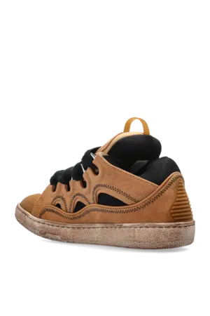 LANVIN Curb’ Leather Sneakers - Brown