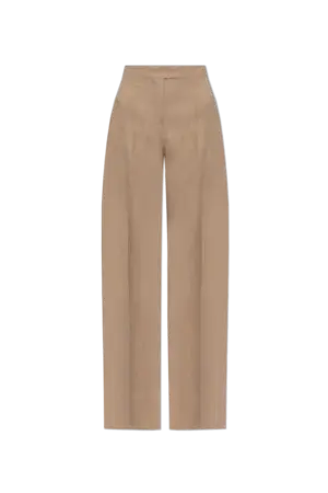 Max Mara Wide-leg Linen Trousers - Beige