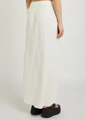 DELOS Ayla Woven Wrap Skirt - White