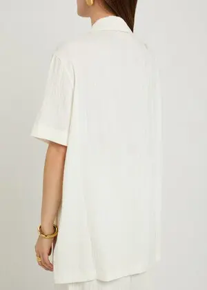 DELOS Otto Textured Woven Shirt - White