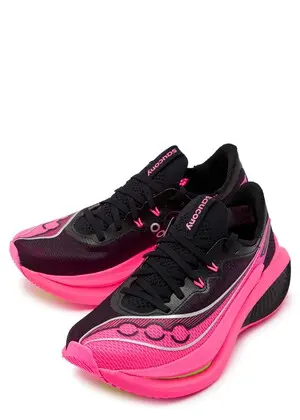 Saucony Endorphin Pro Paneled Mesh Sneakers - Black