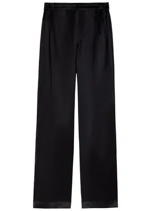 Women's Black Silk Pants