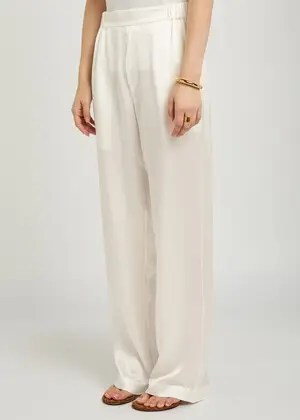 DELOS Gilbert Silk Trousers - Ivory