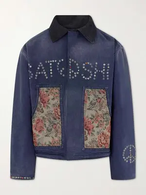 SATOSHI NAKAMOTO Logo-embellished Cotton-canvas Jacket