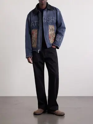 SATOSHI NAKAMOTO Logo-embellished Cotton-canvas Jacket