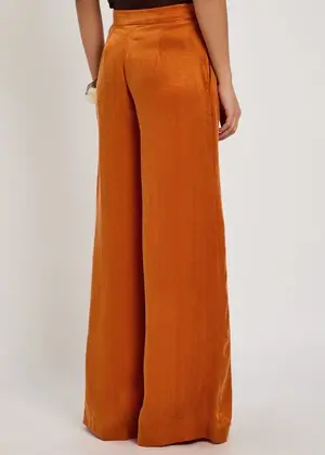 DELOS Avra Wide-leg Cupro Trousers