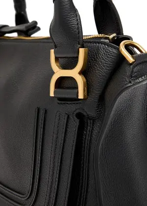Chloé Marcie Medium Grained Leather Tote Bag - Black