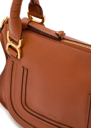 Chloé Marcie Medium Grained Leather Tote Bag - Tan