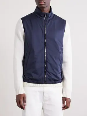 Canali Shell Gilet - Blue