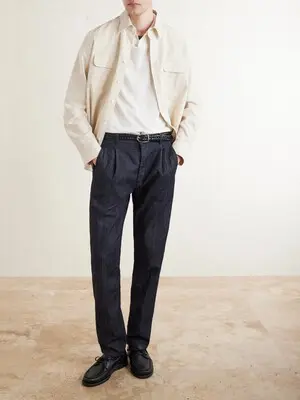 SLOWEAR Straight-leg Pleated Jeans