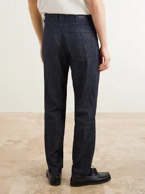 SLOWEAR Straight-leg Pleated Jeans
