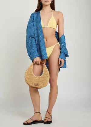 Hunza G Gina Beaded Detail Bikini - Yellow