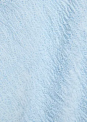 Hunza G Square-neck Crinkle Swimsuit - Light Blue