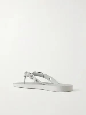 Balenciaga Cagole Studded Tpu Sandals - Gray