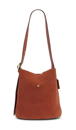 COACH Suede Bleecker Bucket Bag - Clay