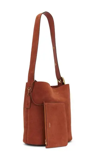 COACH Suede Bleecker Bucket Bag - Clay
