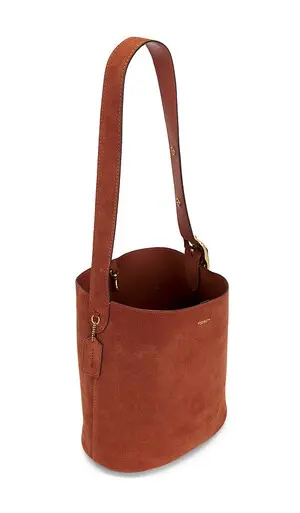COACH Suede Bleecker Bucket Bag - Clay