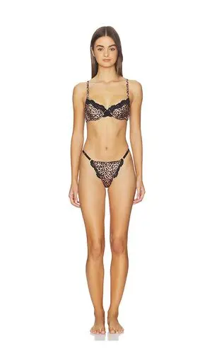 KAT THE LABEL Alix Underwire Bra In Brown