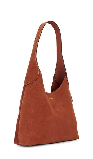 COACH Suede Brooklyn 28 Shoulder Bag - Clay
