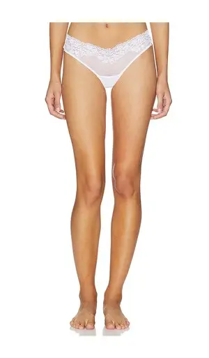 Commando Double Take Lace Thong - White