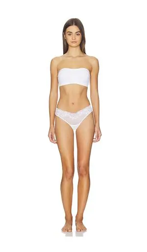 Commando Double Take Lace Thong - White