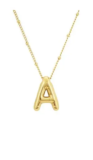 CASA CLARA Amity Necklace With Initial Pendant In Tone Metal
