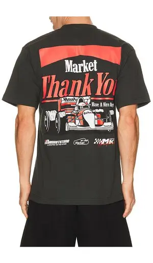 MARKET Have A Nice Race T-shirt In Black - Washed Black