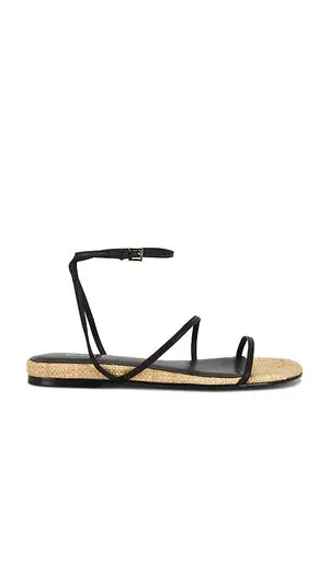 RAYE RAYE Sabine Strappy Sandal With Ankle Strap And Raffia Detail