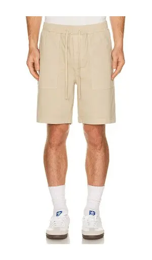 Barefoot Dreams Cotton Canvas Twill Utility Short - Stone