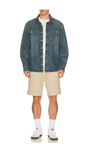 Barefoot Dreams Cotton Canvas Twill Utility Short - Stone