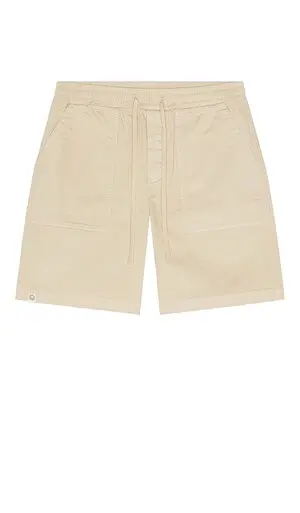 Barefoot Dreams Cotton Canvas Twill Utility Short - Stone