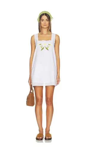 Ciao Lucia Edeme Embroidered Linen Dress