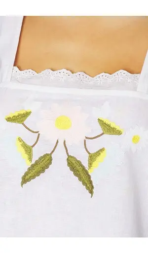 Ciao Lucia Edeme Embroidered Linen Dress