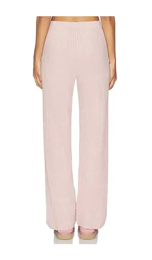 Barefoot Dreams Cozychic Ultra Lite Textured Hem Rib Pant - Teaberry