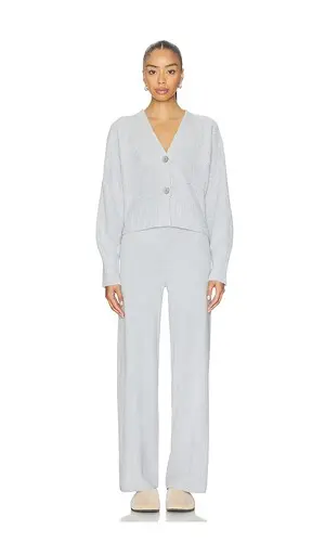 Barefoot Dreams Cozychic Lite Ribbed Button Front Cardigan - Frost