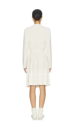 Barefoot Dreams Variegated Stripe Ribbed Robe In Beige - Multi