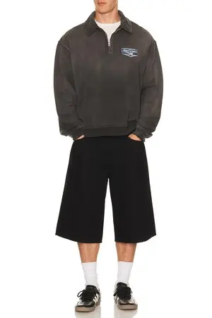 REPRESENT Nothing Faster Quarter Zip Pullover In Black - Stained Black