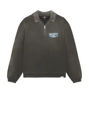 REPRESENT Nothing Faster Quarter Zip Pullover In Black - Stained Black