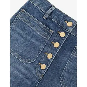 REISS Cali Flared Stretch-denim Jeans - Mid Blue